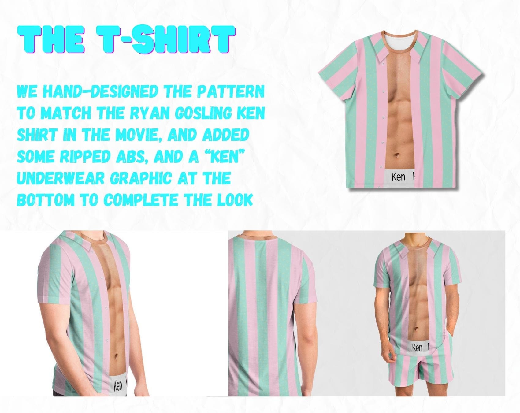 Easy Ken Costume for Men 2023, Costume, Ryan Gosling Movie T-shirt, Ken ...