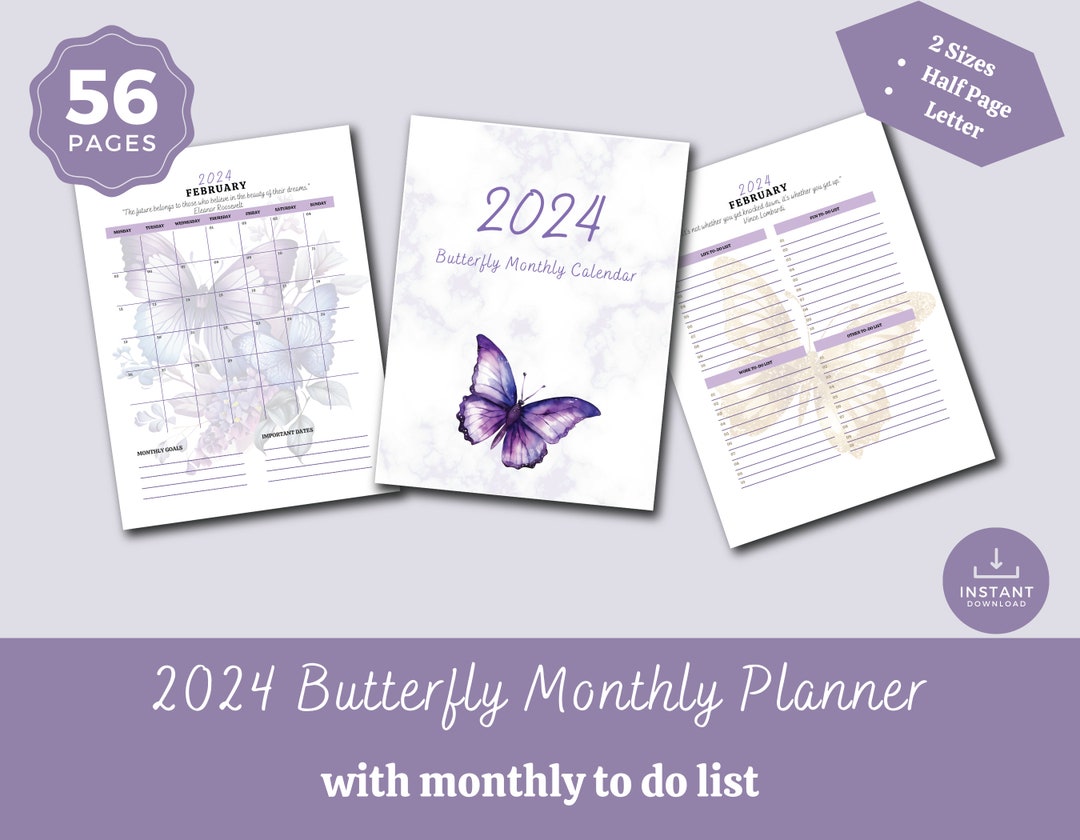 2024 Monthly Calendar With To-do Lists-stay Organized in Style - Etsy