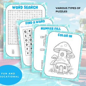 Activity Book: Pool Themed Activities With 77 Pages of Fun for Older ...