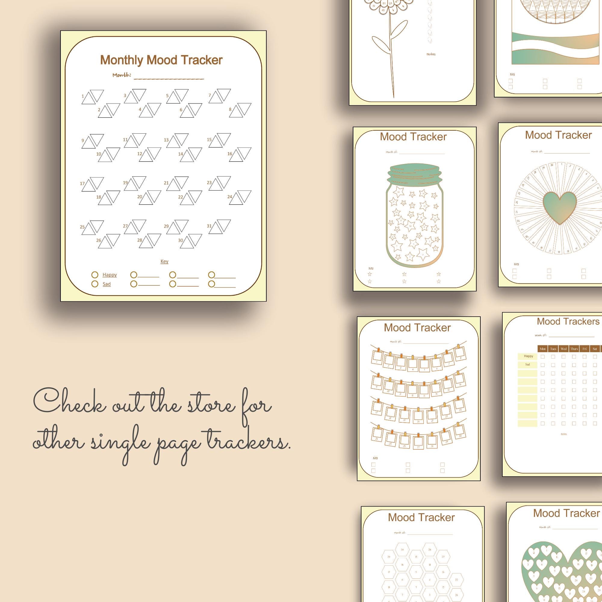 Triangle Mood Tracker Printable | Twice Daily Mental Health (PDF) - Etsy
