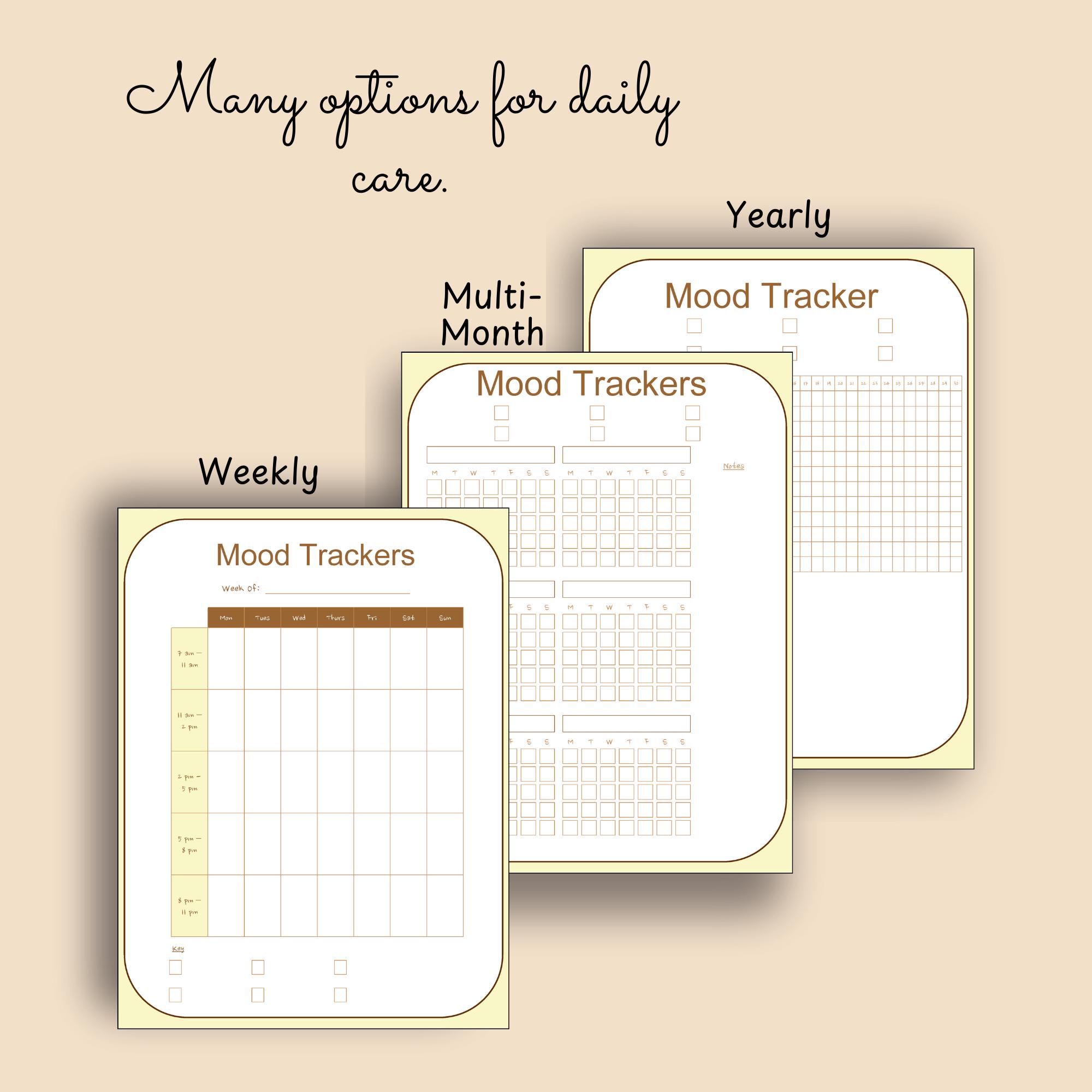Heart Mood Tracker Printable | 30-day Monthly Emotion Chart | Self-care ...