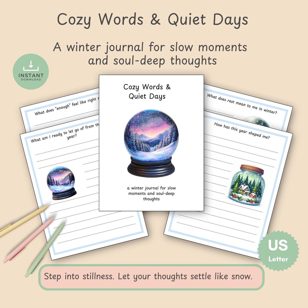 Cozy Words & Quiet Days – Winter Journal With 30 Daily Prompts - Etsy