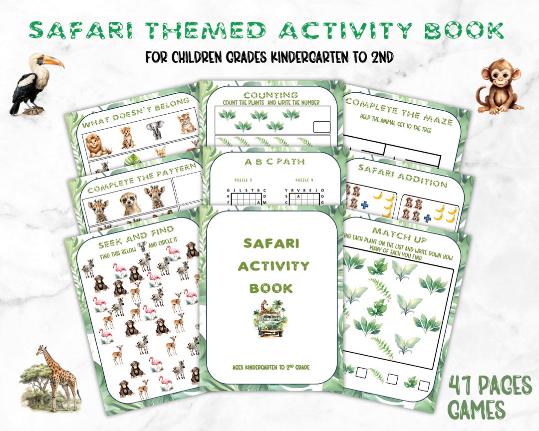 Activity Book for Grades Kindergarten to 2nd, Puzzles and Activities ...