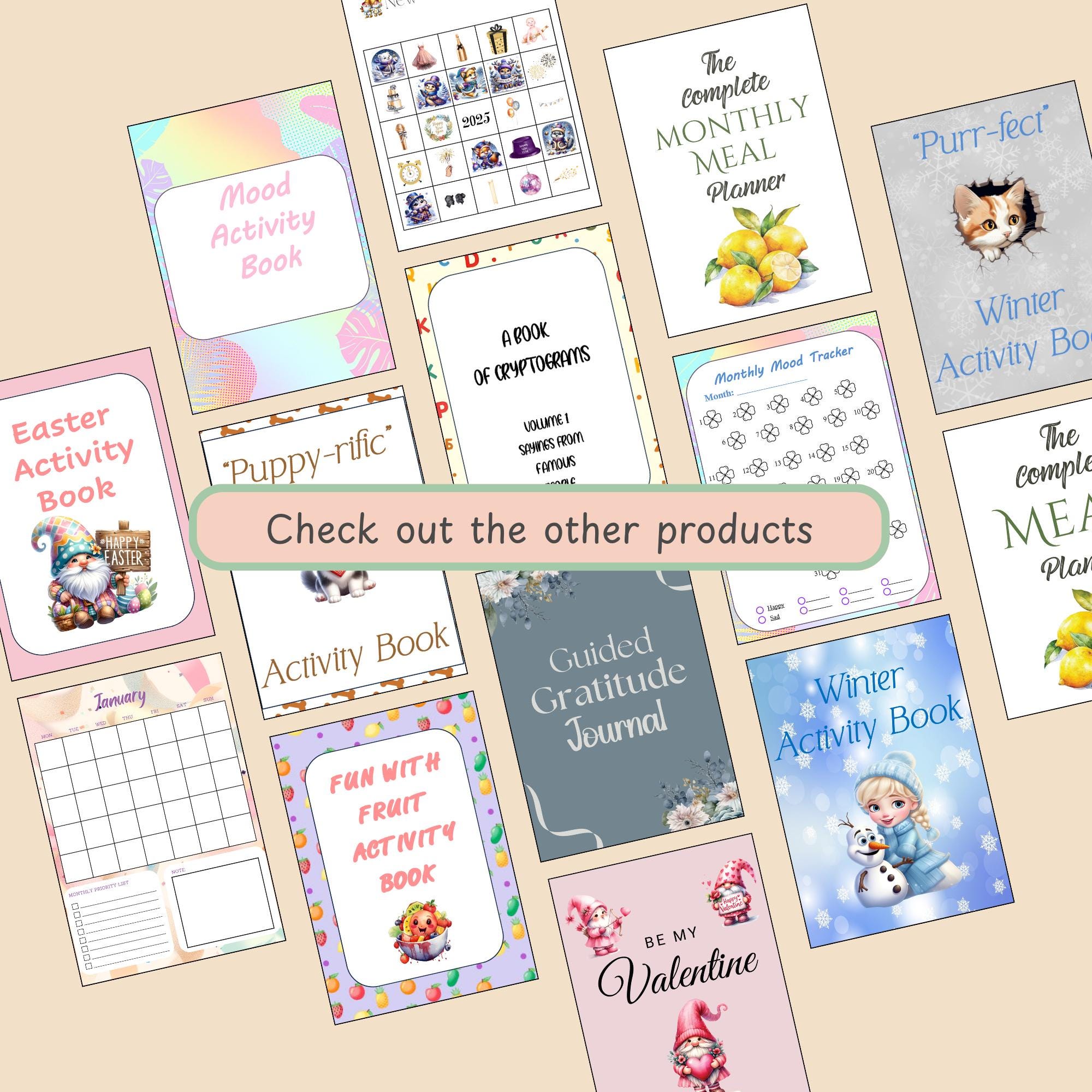 Winter Mood Tracker Printable | Leaf Design (dated & Undated PDF) - Etsy