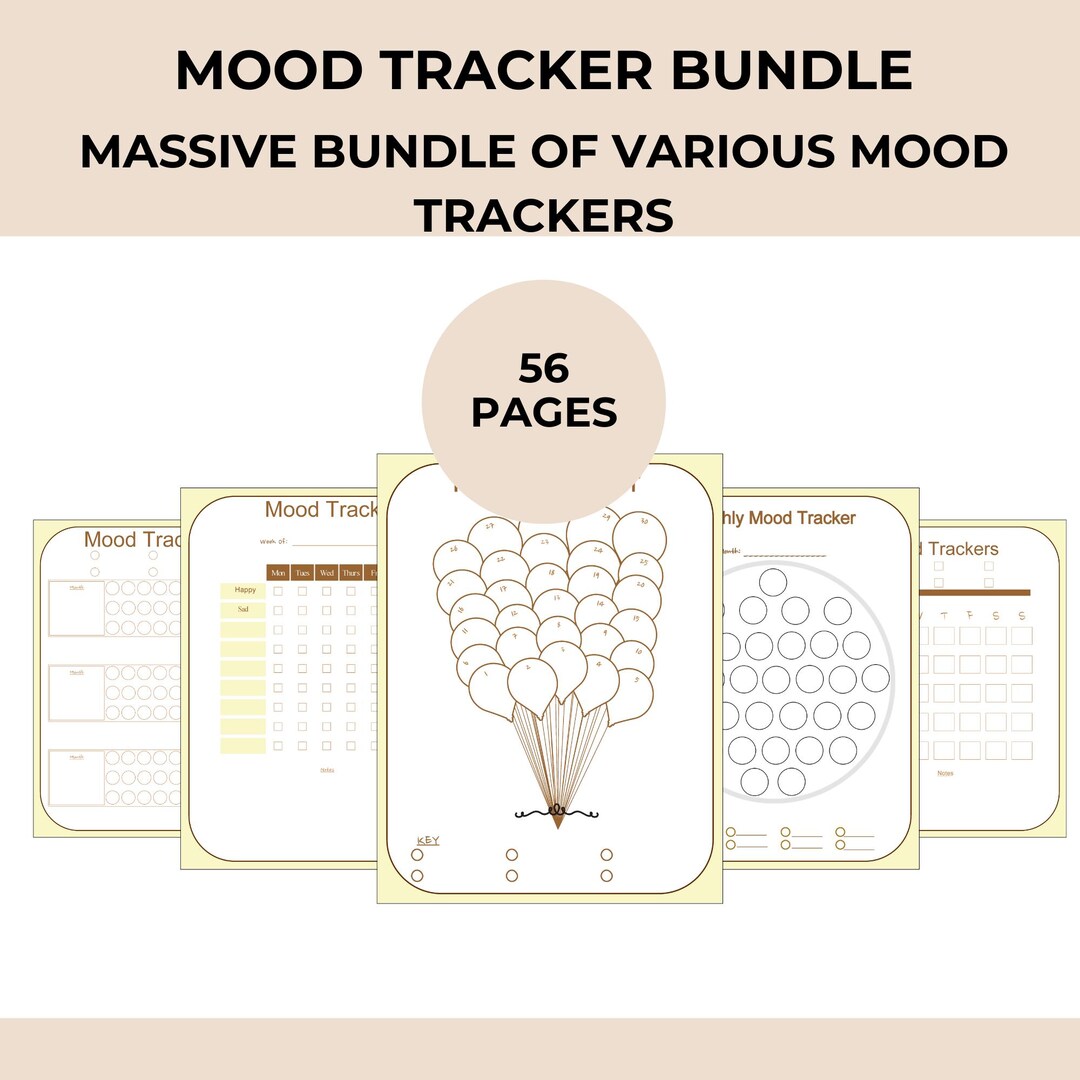 Mood Tracker Bundle | Mental Health, Self-care (digital Download) - Etsy