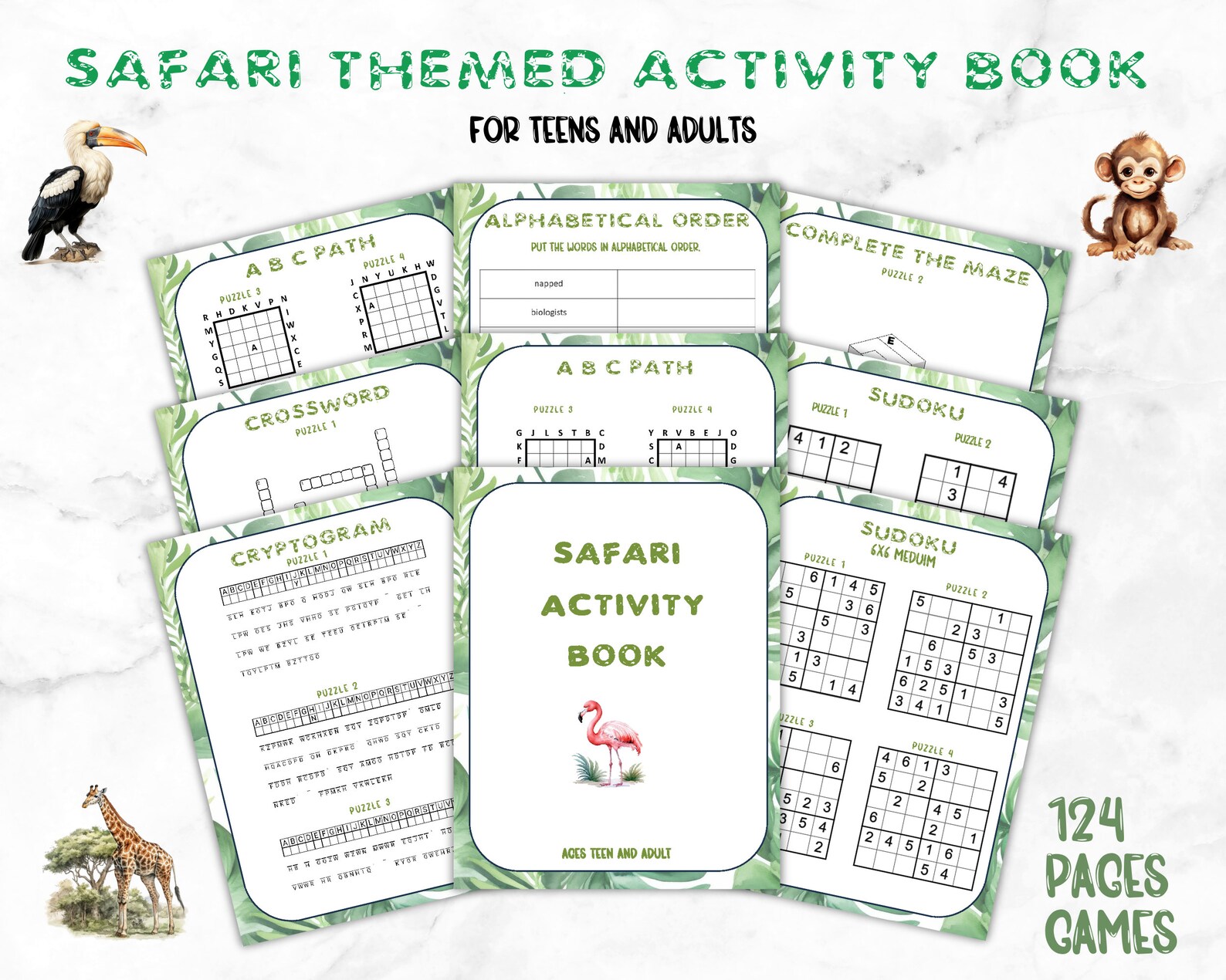 Activity Book for Teens and Adults, Puzzles and Activities, Fun and ...