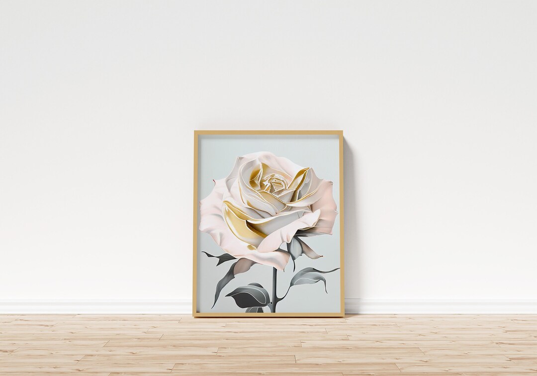 Chio Rose Harmony : Abstract Floral Art PHYSICAL Print - Etsy