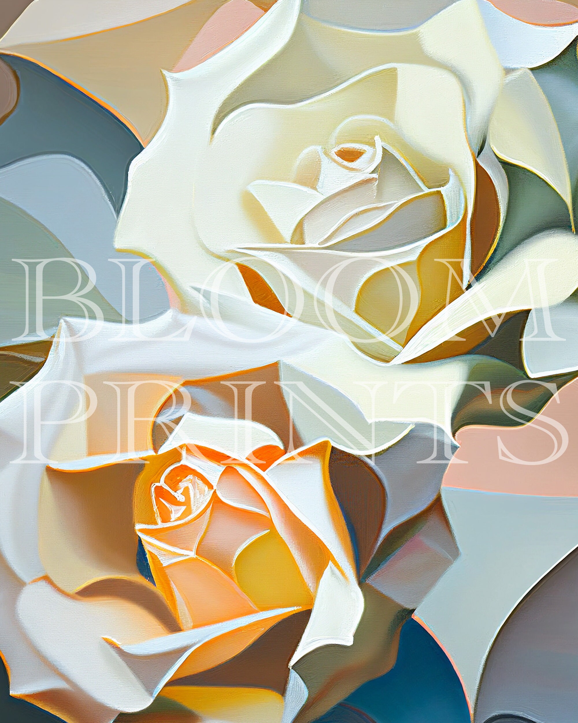 Rose Symphony : Abstract Floral Art DIGITAL Print - Etsy