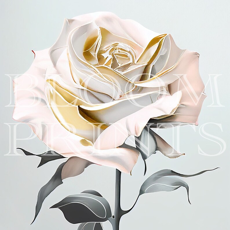 Chio Rose Harmony : Abstract Floral Art DIGITAL Print - Etsy