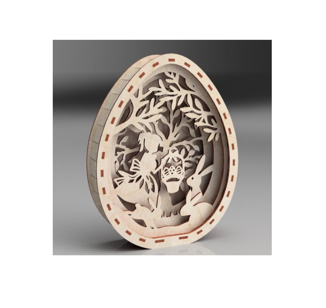 Digital Laser Cut Cnc Easter Egg Layered Art Decor Decor SVG - Etsy