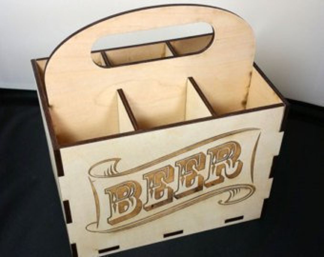 Digital Laser Cut Cnc 6 Pack Beer Holder Art Decor SVG Dxf CDR Eps Pdf ...