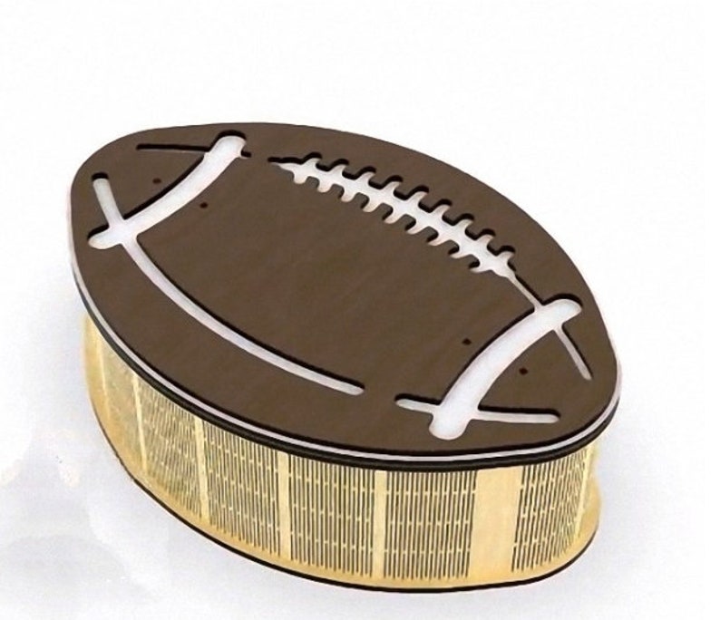 Digital Laser Cut Cnc Football Ball Gift Box Decor SVG Dxf CDR Eps Pdf ...