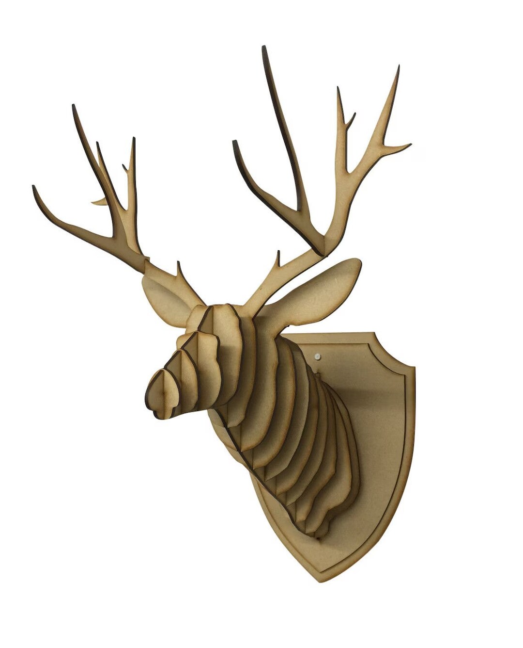 Digital Laser Cut Cnc Wooden Deer Head Wall Decor SVG Dxf CDR Eps Pdf ...