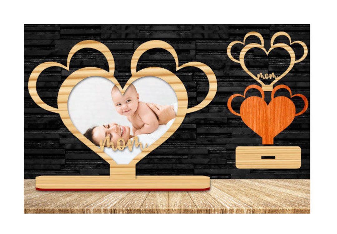 Digital Laser Cut Cnc Family Photo Frame Mother Day Decor SVG Dxf CDR ...