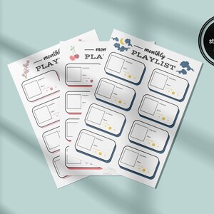 Monthly Music Playlist Journal – Printable Planner Layout (digital ...