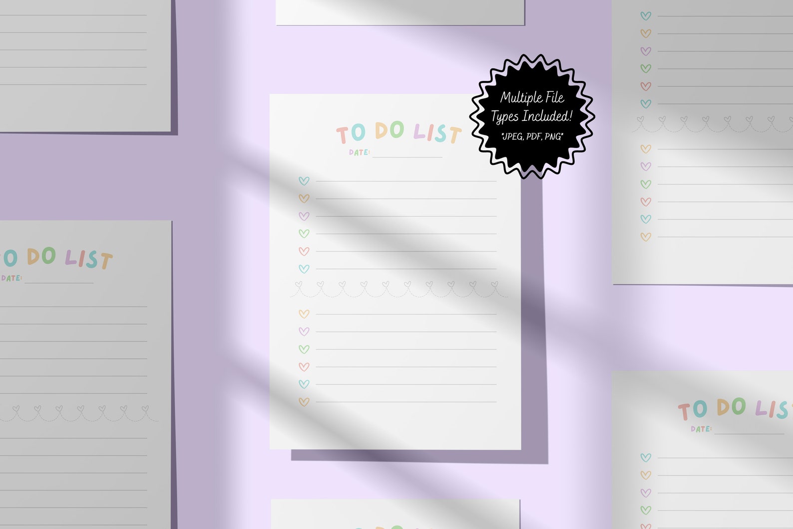 Cute Pastel to Do List Template Printable Digital Download - Instant ...
