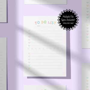 Cute Pastel to Do List Template Printable Digital Download - Instant ...