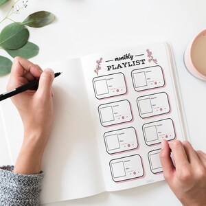 Monthly Music Playlist Journal – Printable Planner Layout (digital ...