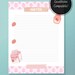 Kawaii Strawberry Milk Pastel Notes Template Printable Digital Download ...