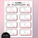 Monthly Music Playlist Journal – Printable Planner Layout (digital ...