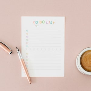 Cute Pastel to Do List Template Printable Digital Download - Instant ...