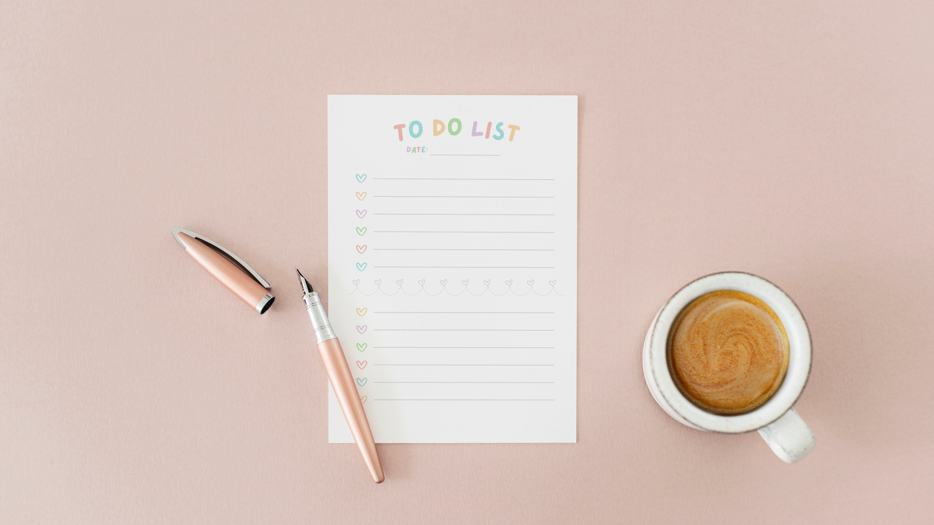 Cute Pastel to Do List Template Printable Digital Download - Instant ...