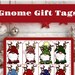 Gnome Printable Christmas Gift Tags - Etsy