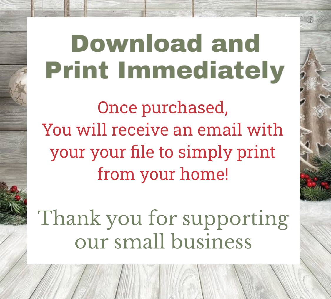 Reindeer Printable Christmas Gift Tags - Etsy