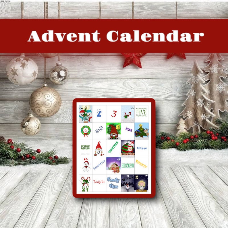 Simple Printable Advent Calendar for Kids. Countdown to Christmas With ...