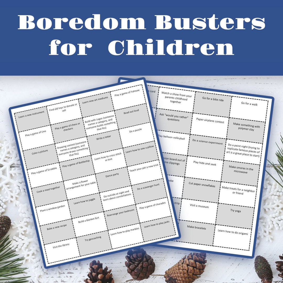 Boredom Busters Activities for Children and Teens. Printable Activities ...