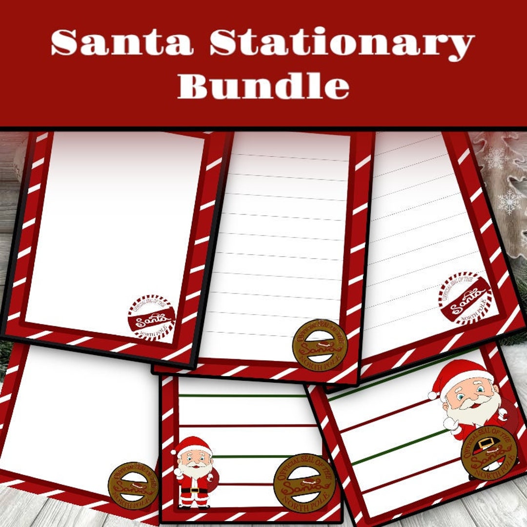 Santa Stationary Bundle Printable. for Your Kids' Letters From Santa ...