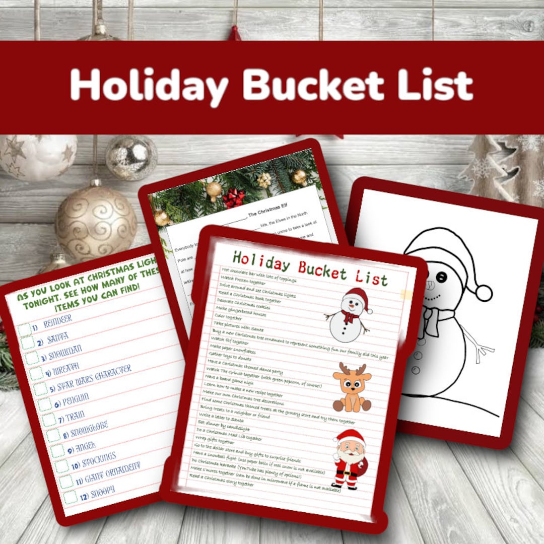 Holiday Bucket List for Kids. Fun Christmas Family Traditions ...
