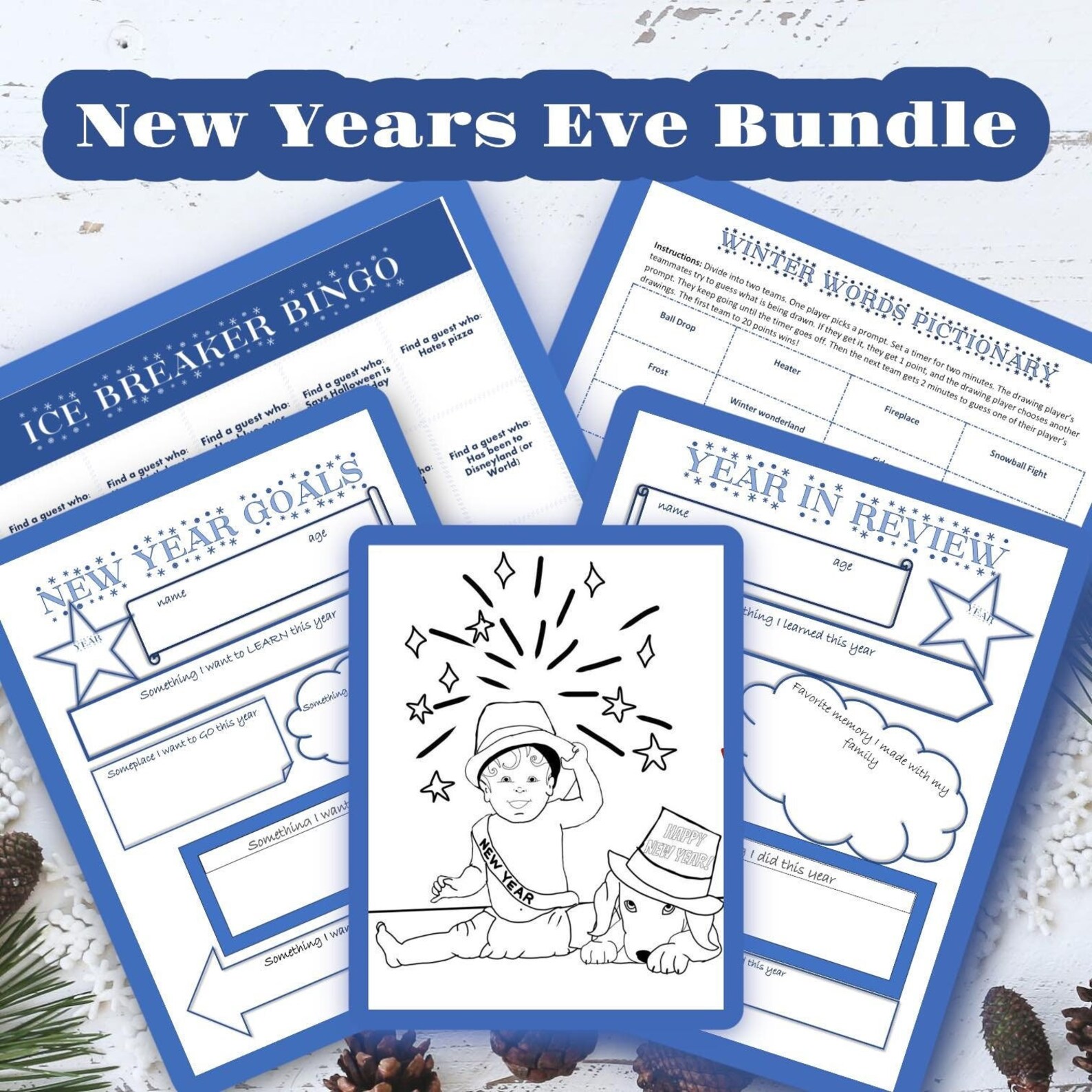 New Years Eve Kids Activity Bundle. Countdown to NYE With Kids - Etsy
