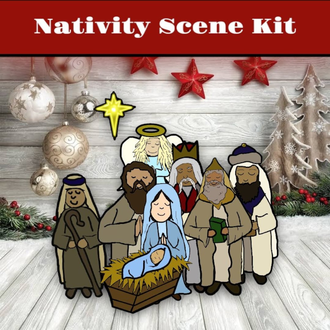 Printable Nativity Scene. for Kids, Classrooms, or Sunday Schools! - Etsy