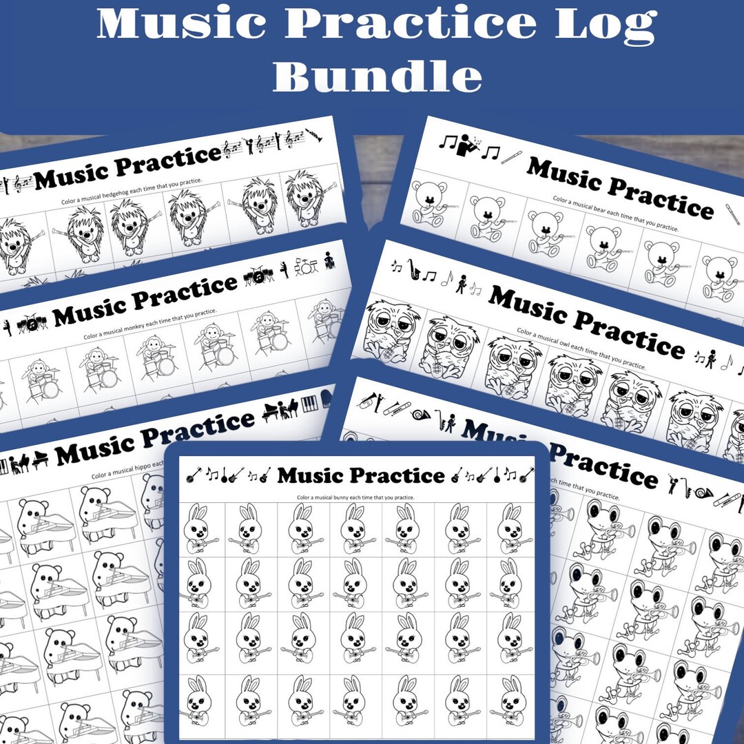 Printable Music Practice Logs for Teachers and Students! - Etsy