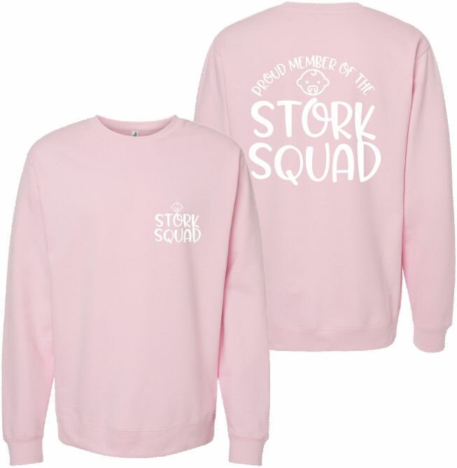 Stork Squad Crew Sweatshirt, Labor and Delivery Nurse Shirt, Mother ...