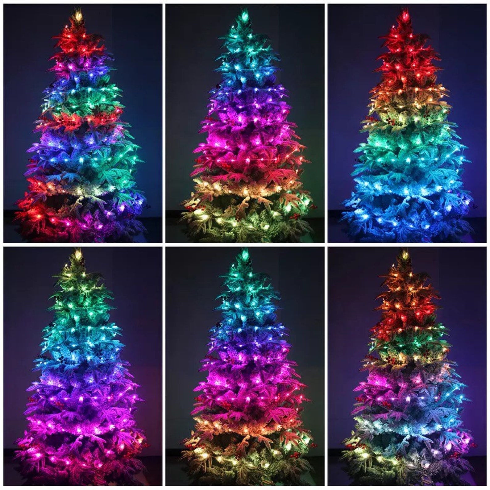 5/10 Led Strip Light Bluetooth Controlled Christmas Tree Decor Xmas - Etsy