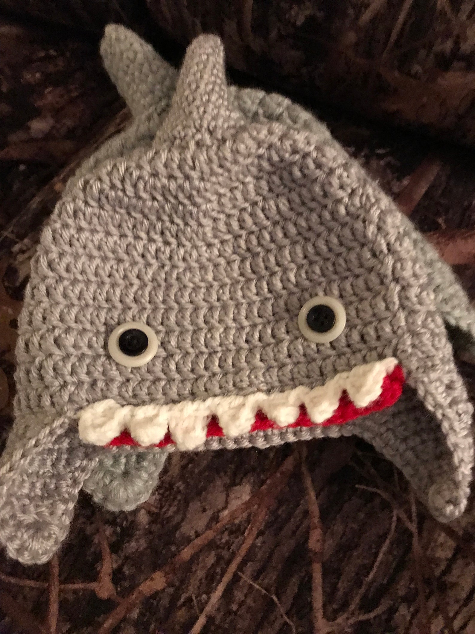 Crochet Shark Hat, Baby Shark Hat, Two Sizes Available, 6-9 Months and ...