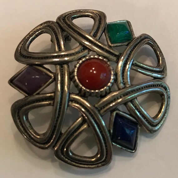 Irish Celtic Style Brooch, Sol D’or Signed Brooch, Ce… - Gem