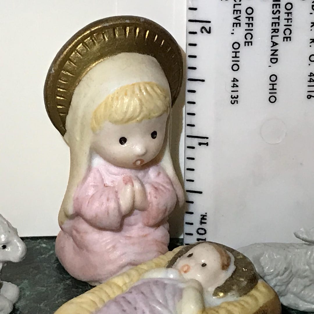 Nativity Set, Five Piece Ceramic Nativity Set, Christmas Nativity Set ...