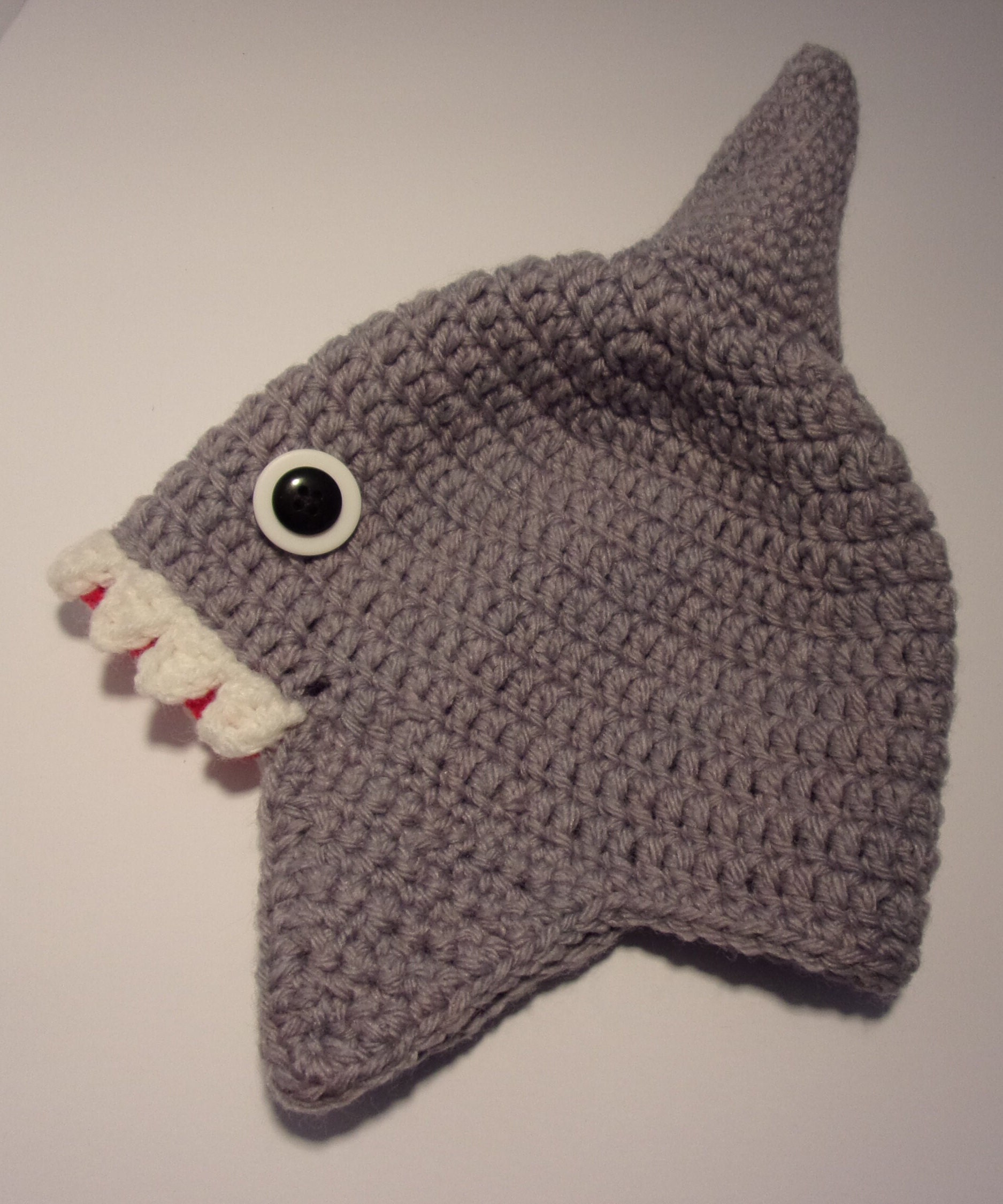 Crochet Shark Hat, Baby Shark Hat, Two Sizes Available, 6-9 Months and ...