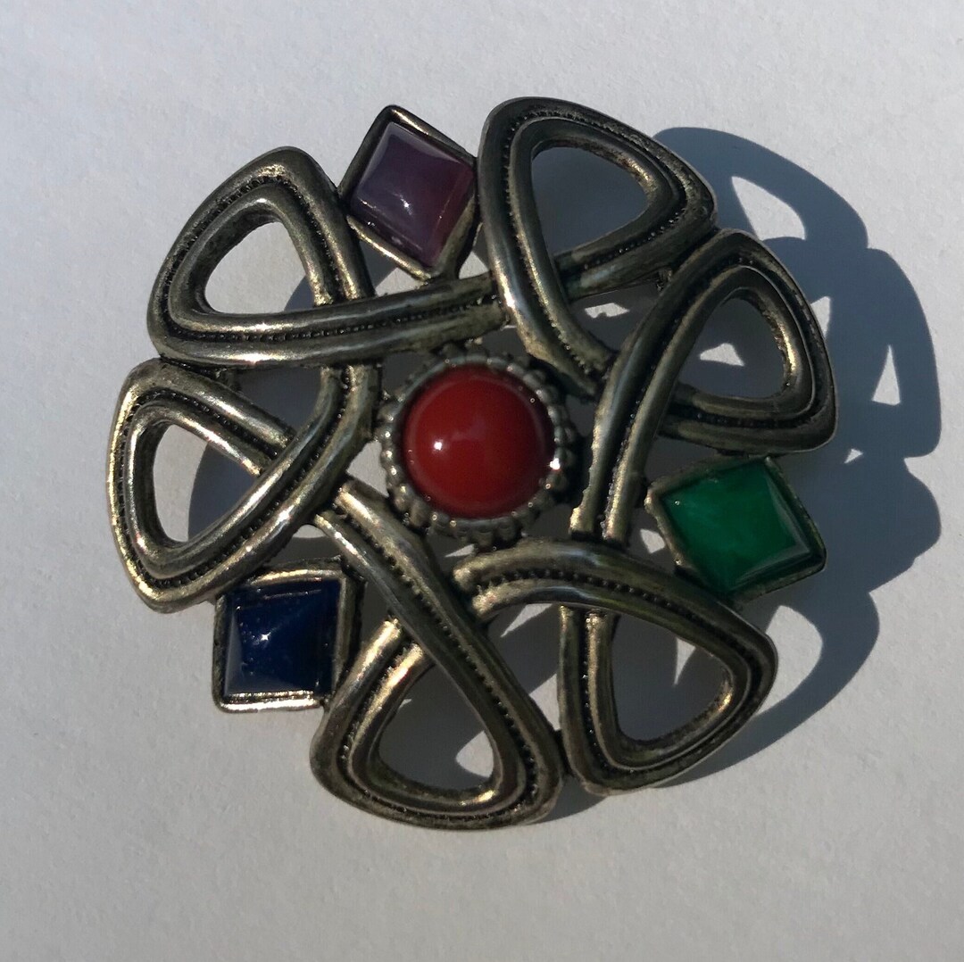 Irish Celtic Style Brooch, Sol D’or Signed Brooch, Celtic Knot Brooch ...