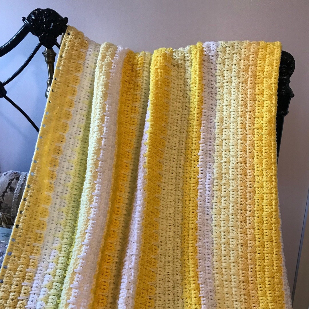 Yellow Blanket, Handmade Crochet Blankets, Artisan Made New Afghans ...