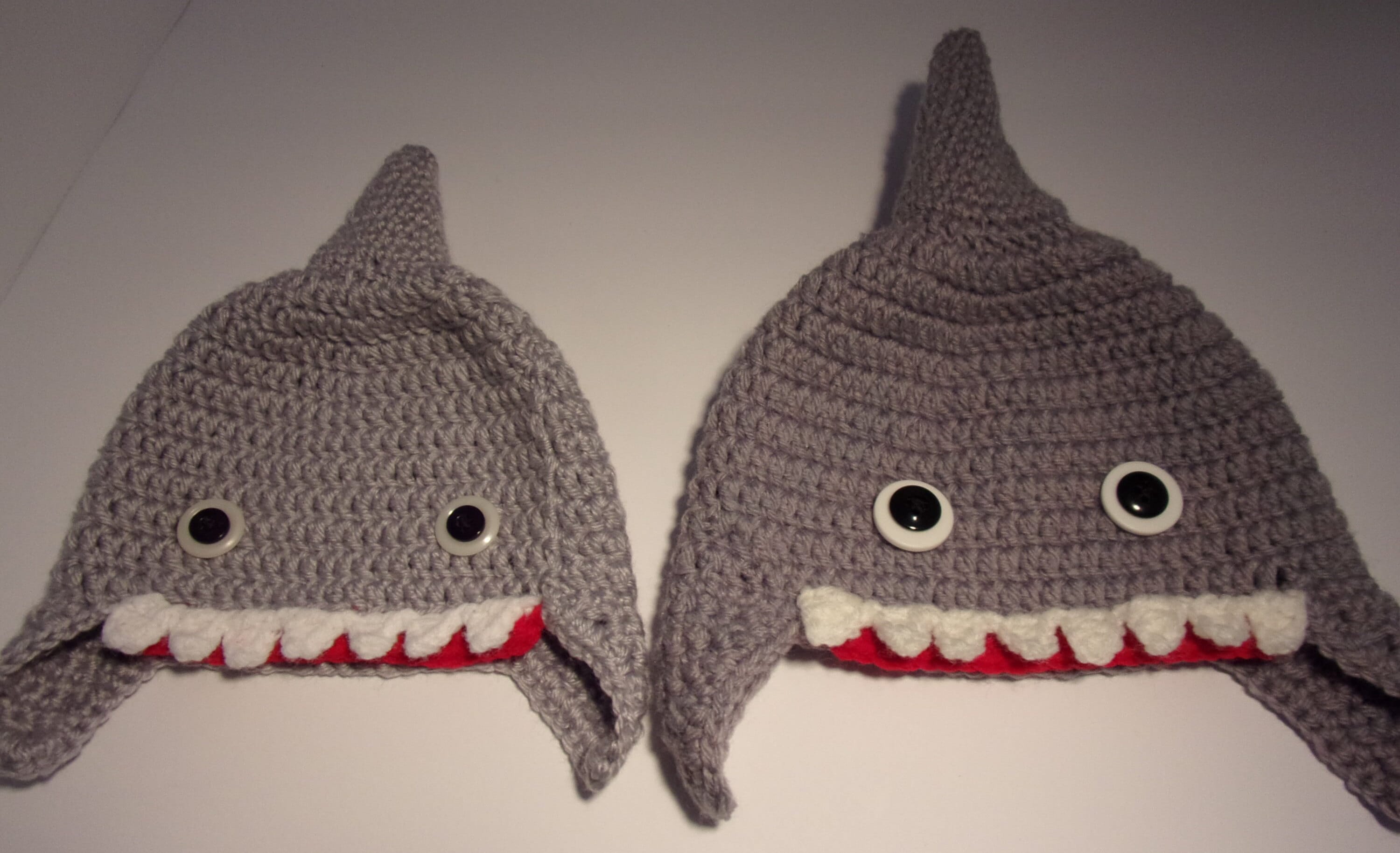 Crochet Shark Hat, Baby Shark Hat, Two Sizes Available, 6-9 Months and ...
