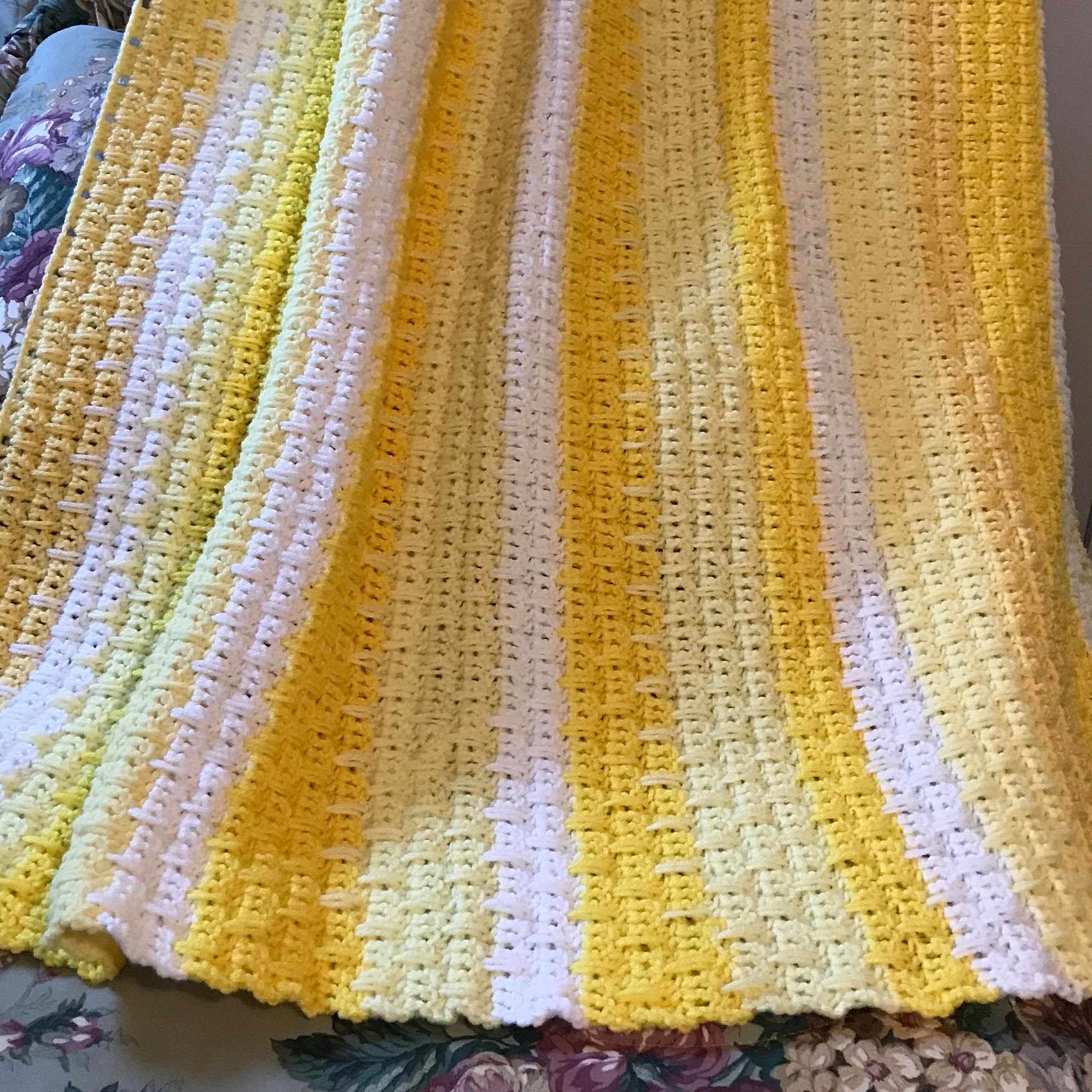 Yellow Blanket, Handmade Crochet Blankets, Artisan Made New Afghans ...
