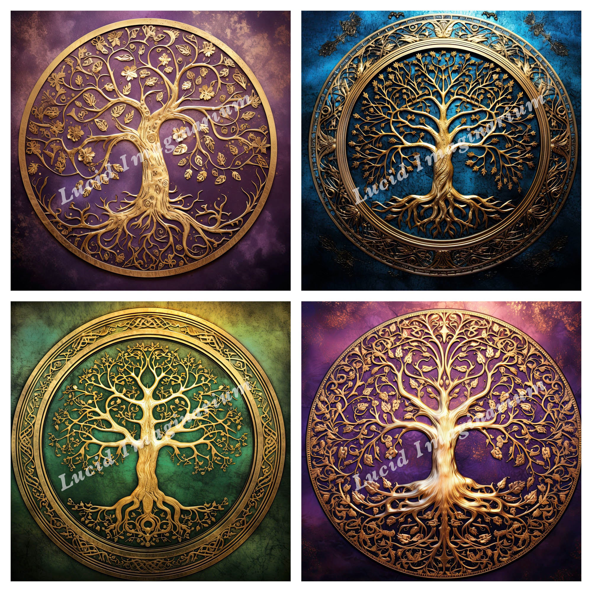 Tree of Life Digital Download Printable Scrapbook Paper Pack, Ornate ...
