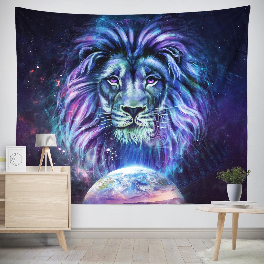 Guardian Lion Spirit Animal Wall Art Decor Tapestry for Dorm Bedroom ...