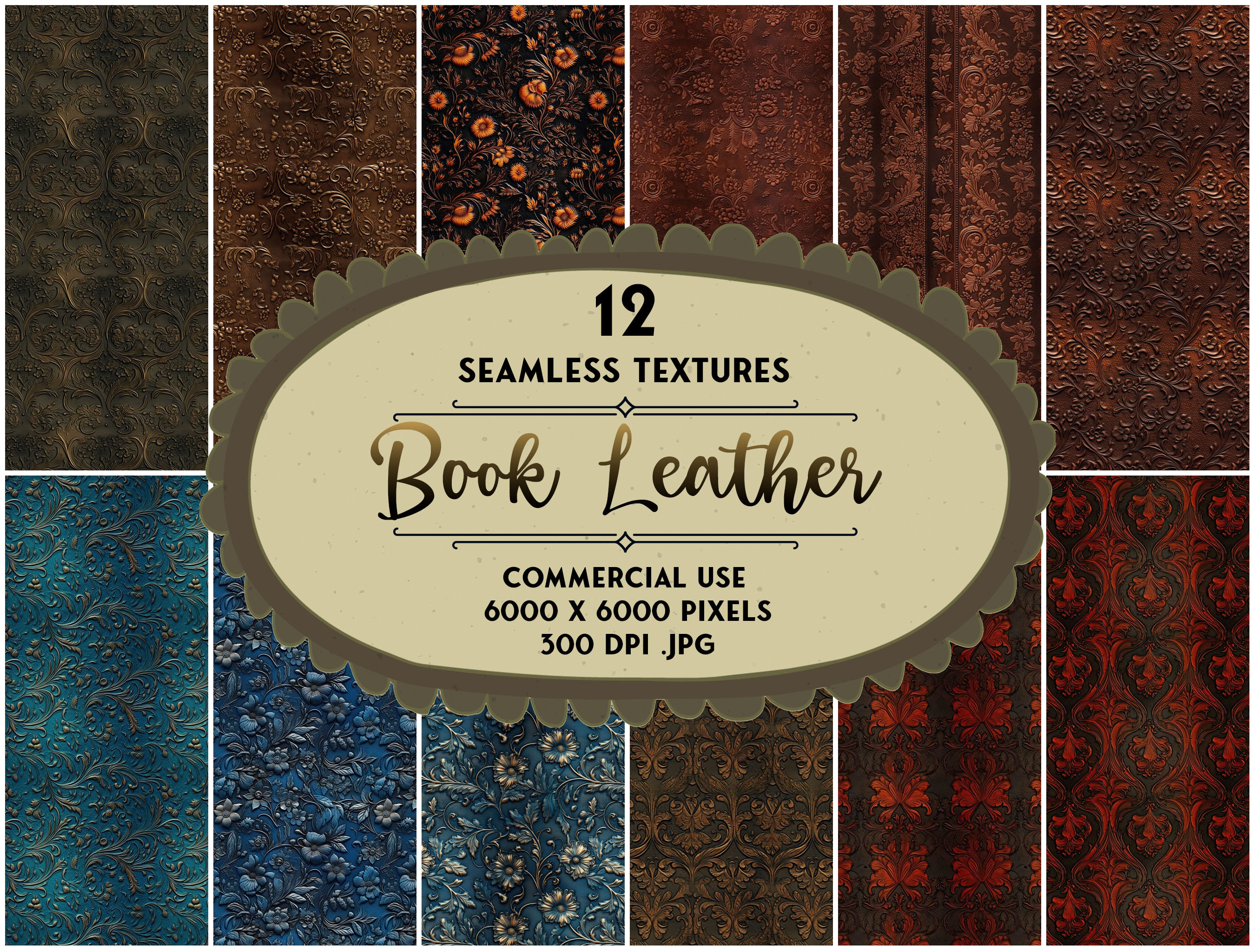 Leather Book Cover Printable Instant Digital Download Texture, Seamless ...