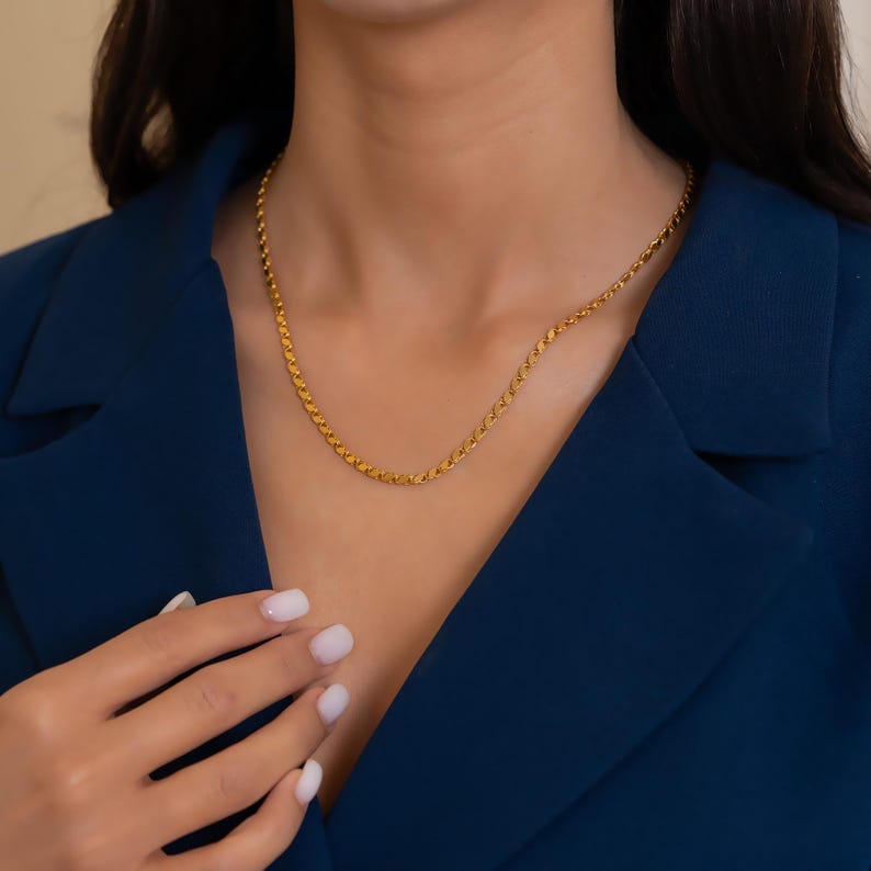 Arab Inspired Solid Gold 14K Chain Aleppo Chain - Halabi حلبي Dainty ...