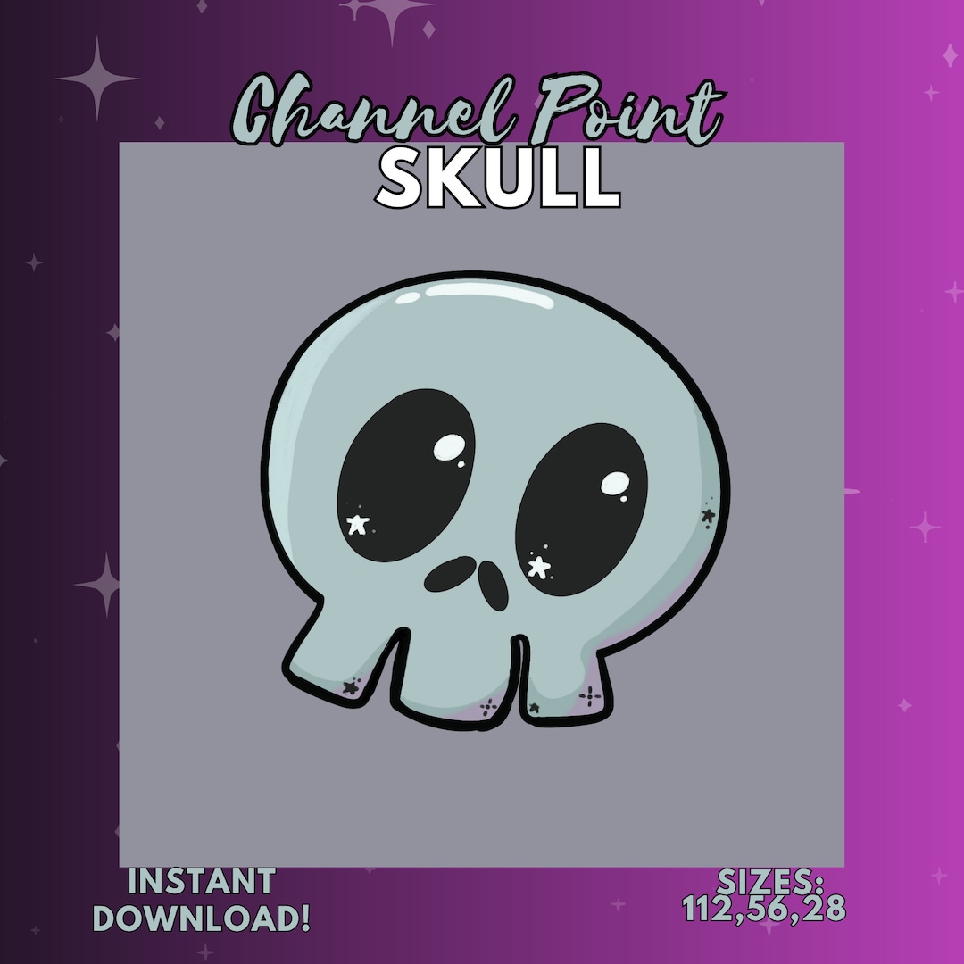 Cute Skull Channel Point L Skull Sub Badge L Twitch Channel Point - Etsy
